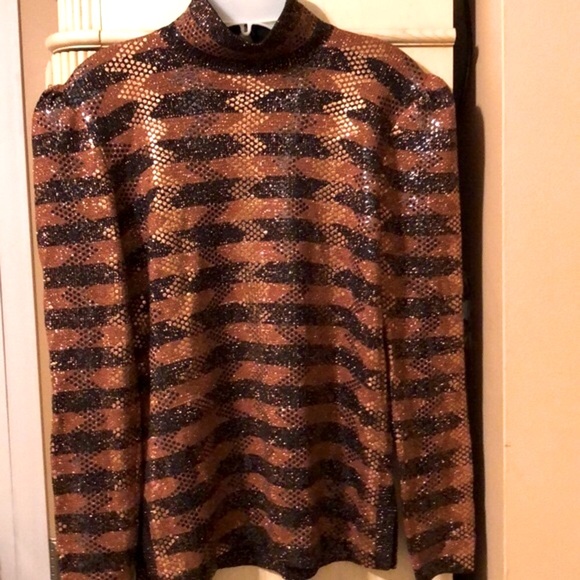 St. John | Tops | St John Knit Sequin Metallic Tunic | Poshmark